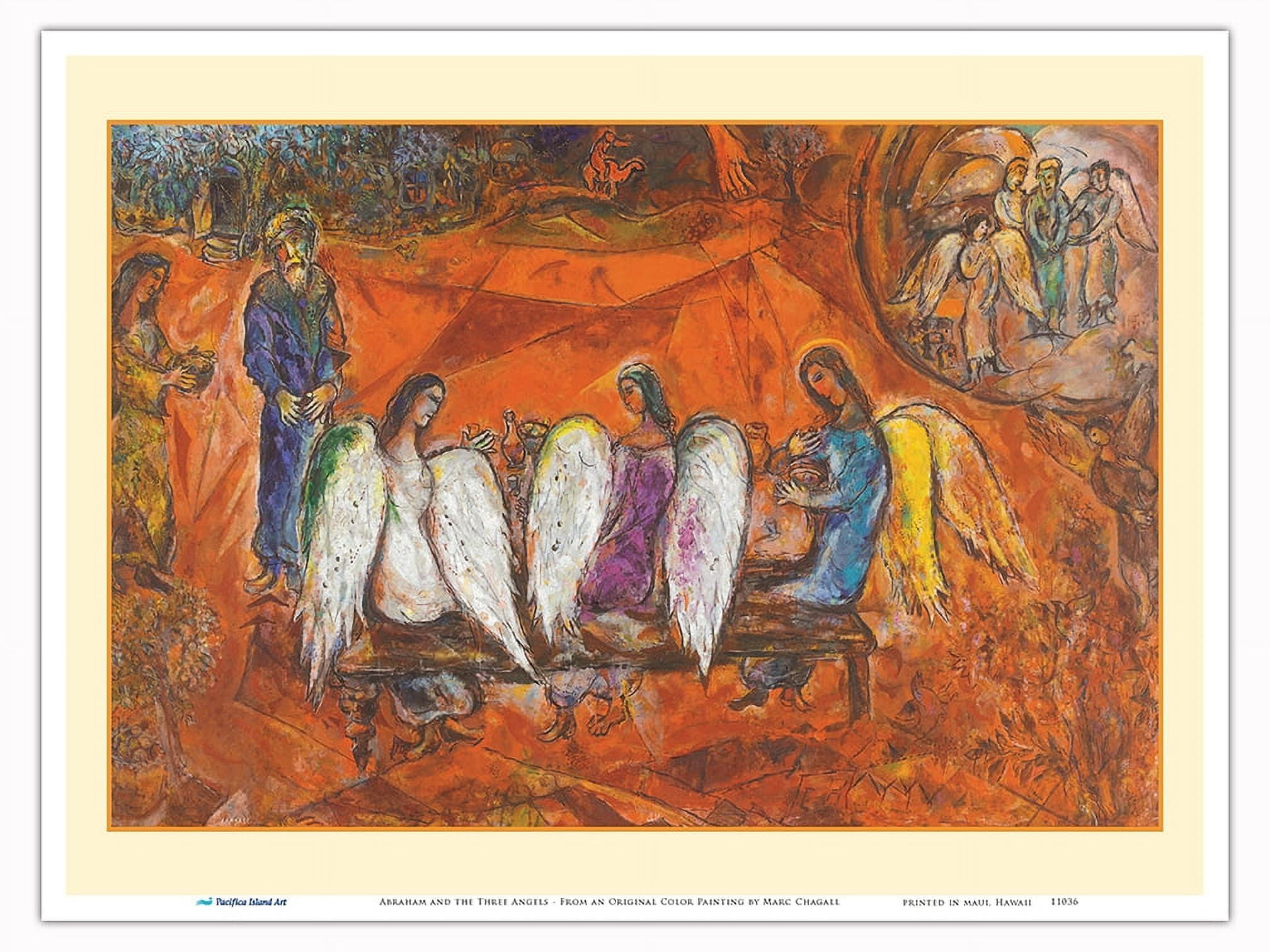 Abraham and the Three Angels - From an Original Color Painting by Marc ...