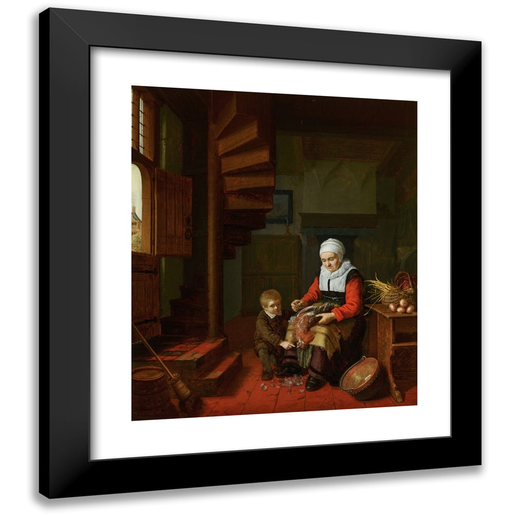 Abraham de Pape 12x14 Black Modern Framed Museum Art Print Titled - Old ...