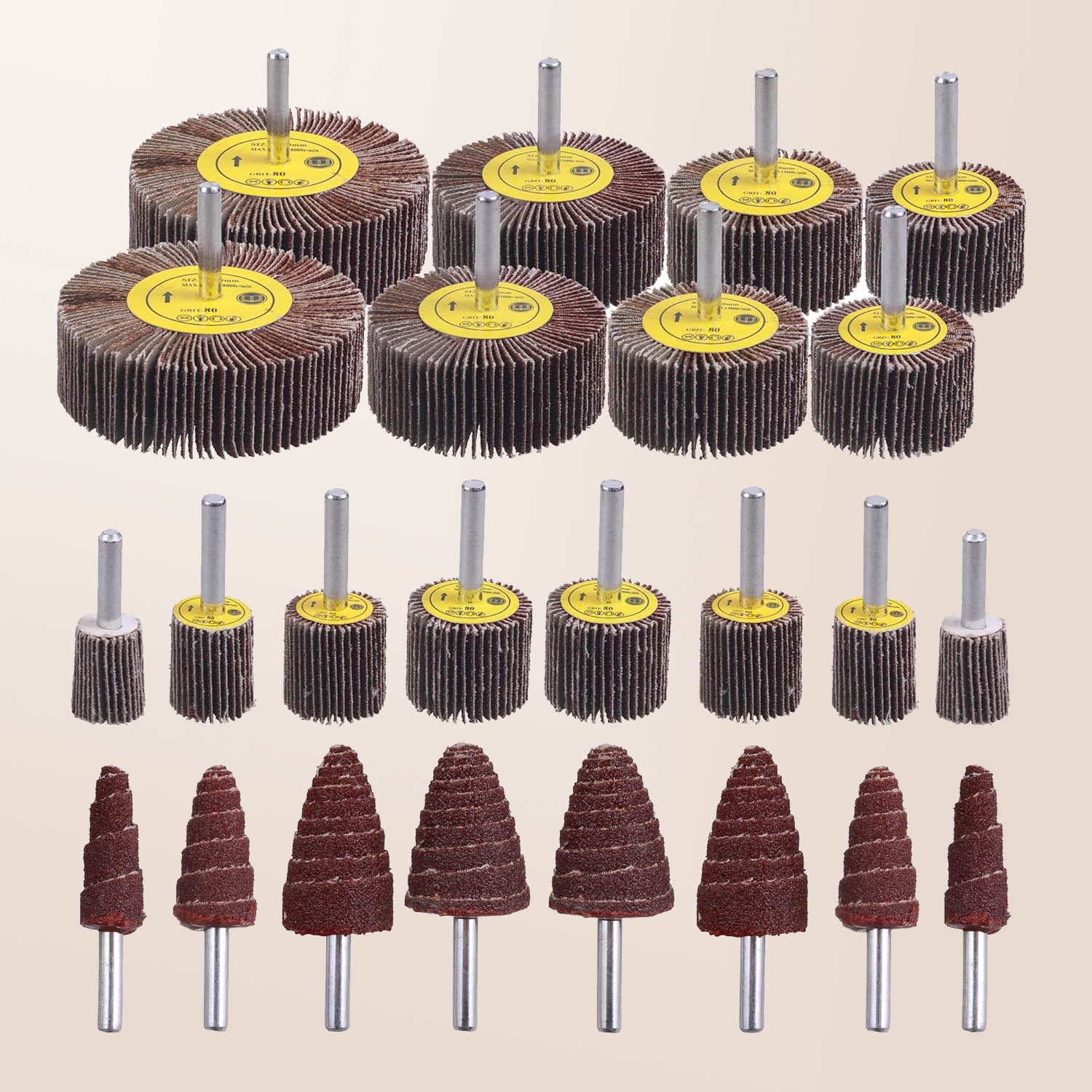 Abrasive Flap Wheel Sander Set, Sanding Flap Wheel, Shank Flap Wheel ...