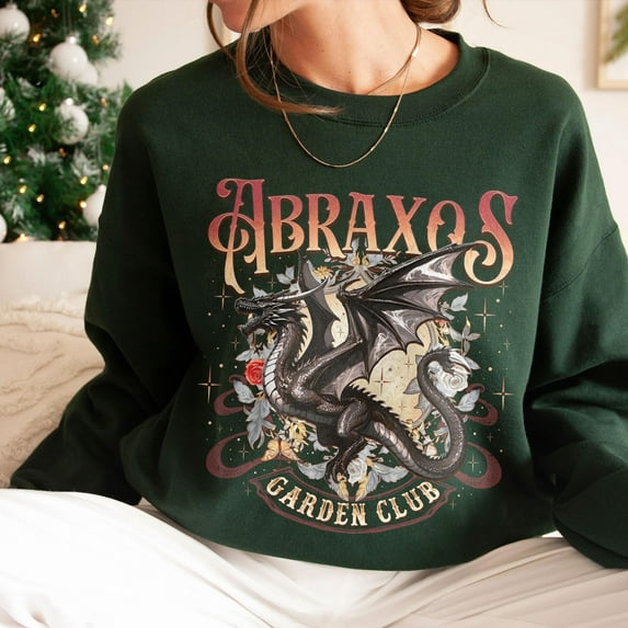 Abraxos Garden Club Sweatshirt, Throne Of Glass Abraxos Flower, Flower ...