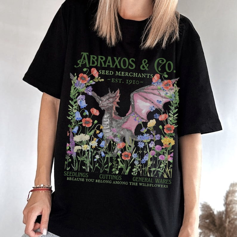 Abraxos Wyvern Fantasy Book Shirt Manon Blackbeak Inspired Throne of ...