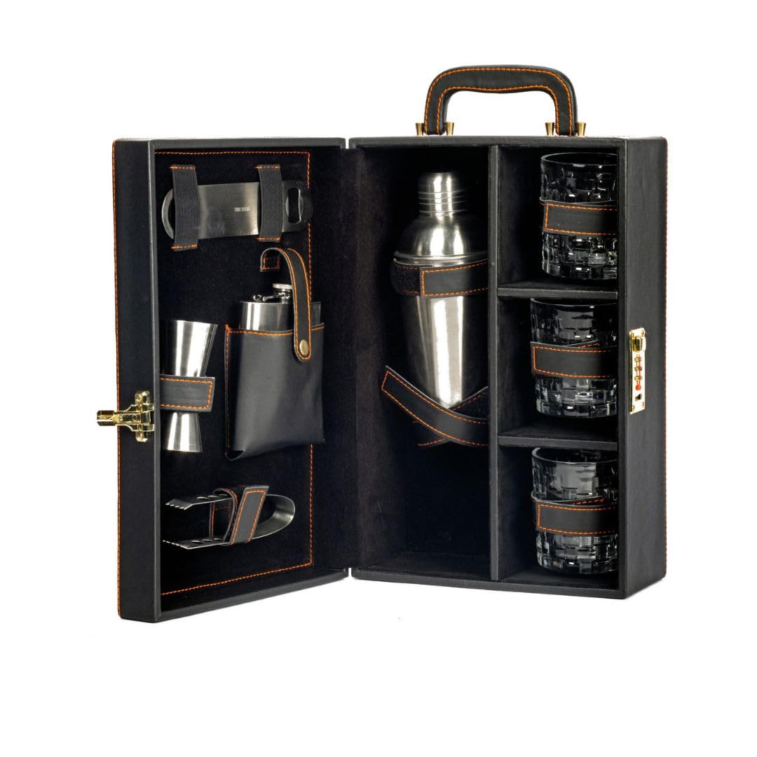Abrazo Portable Barset Bartender Kit Bar Tool Set Gifting 8 Pieces Bar ...