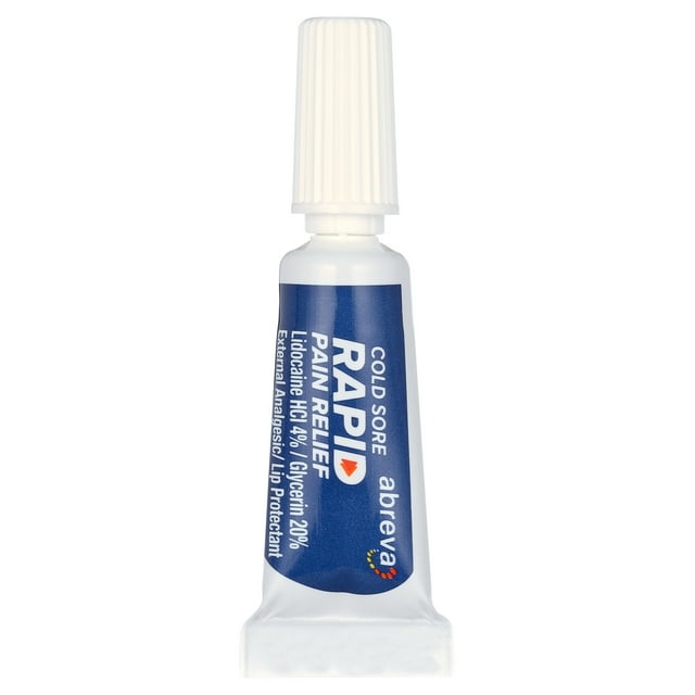 Abreva Cold Sore Treatment Rapid Pain Relief Cream - 1 Tube, 3 Grams ...