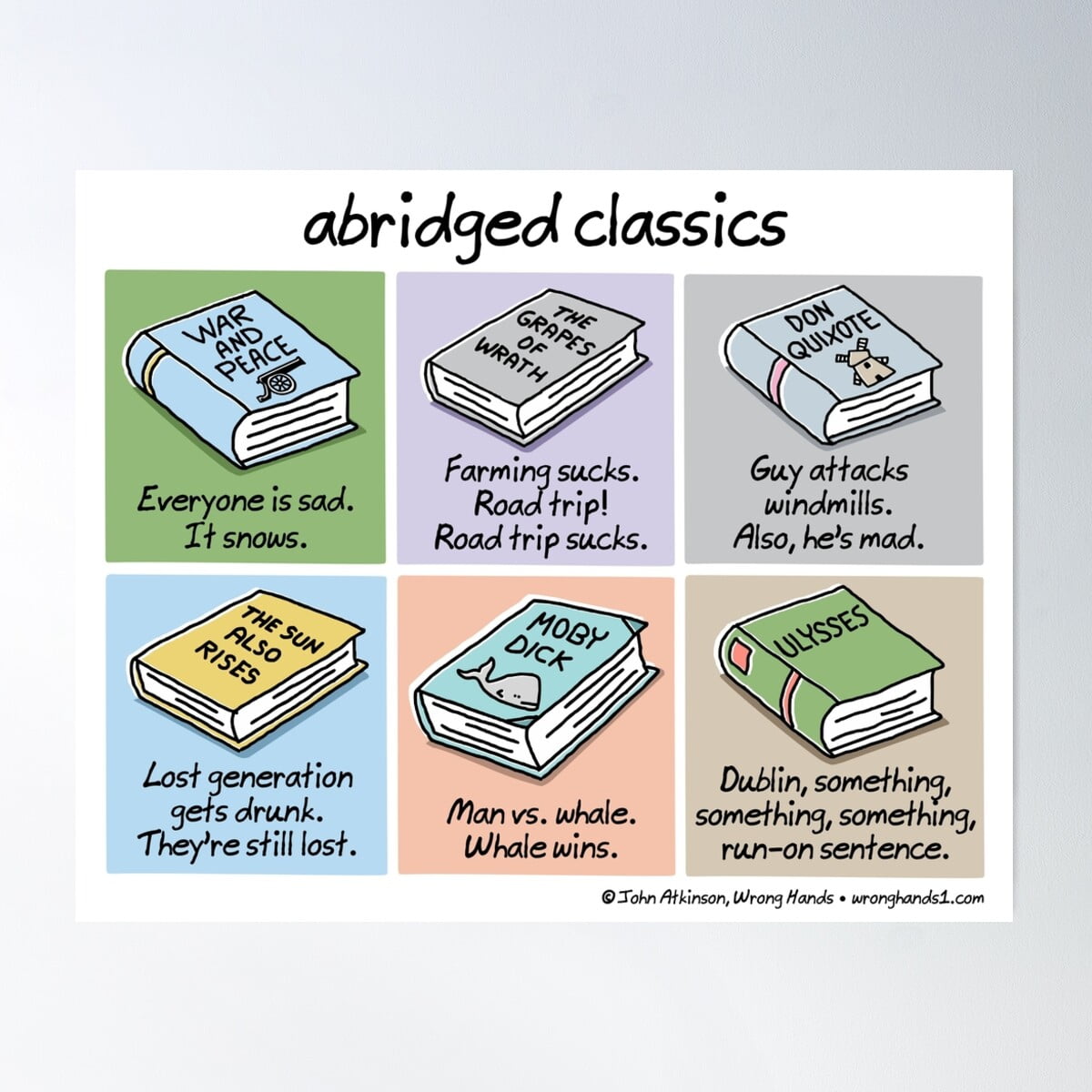 Abridged Classics Poster Wall Art Modern Wall Decor For Living Room ...