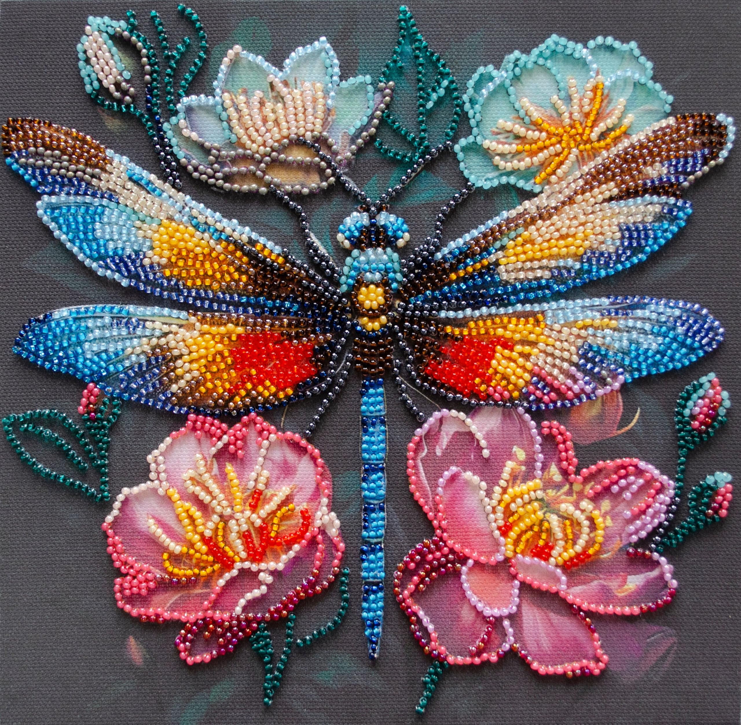 Abris Art Mid-Sized Bead Embroidery kit - Flickering Wings AMB-106 C80 - Walmart.com