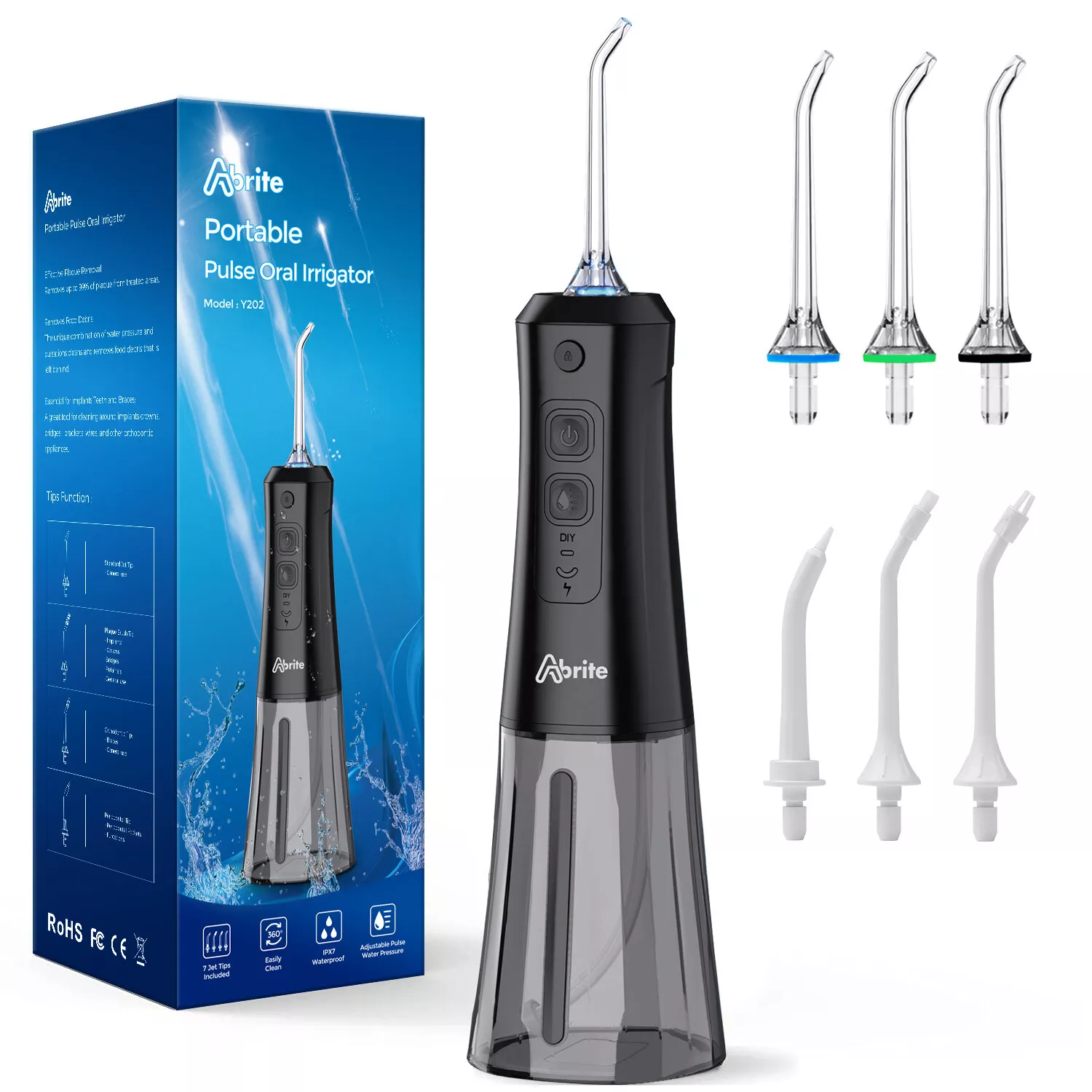 Abrite Cordless Water Flosser for Teeth Braces, Hygiene, DIY Speed ...