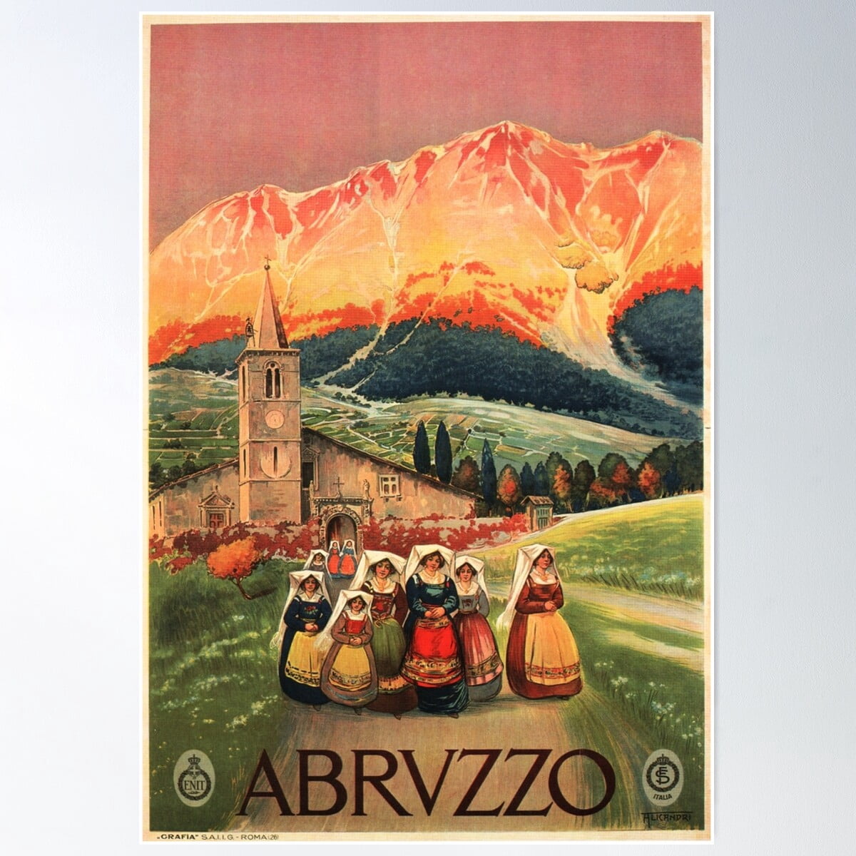Abruzzo Abruzzi Southern Italy Vintage Government Tourism Advertising ...