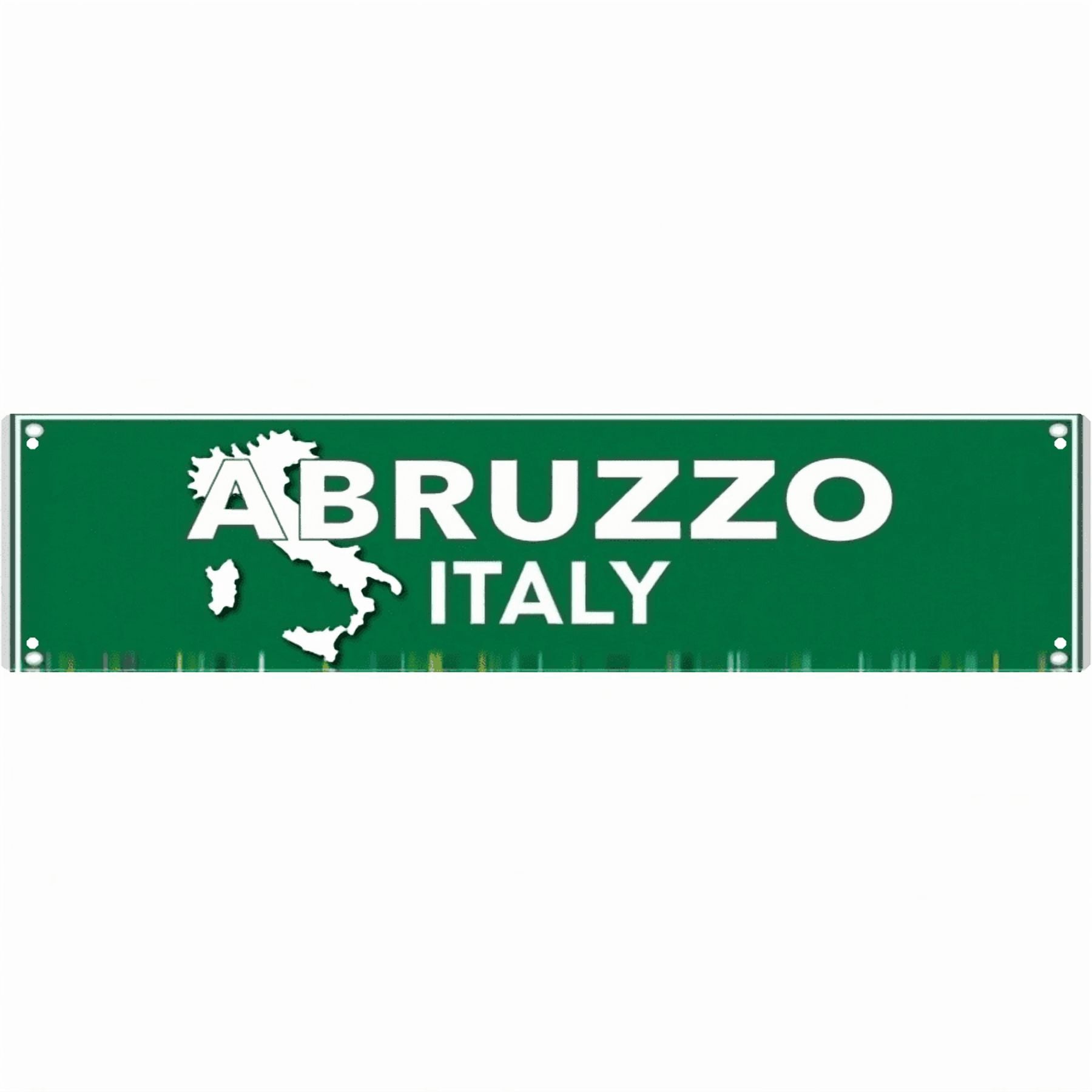 Abruzzo Italy Themed Metal Sign 16x4 Inches for Home, Bar, Garage Decor ...