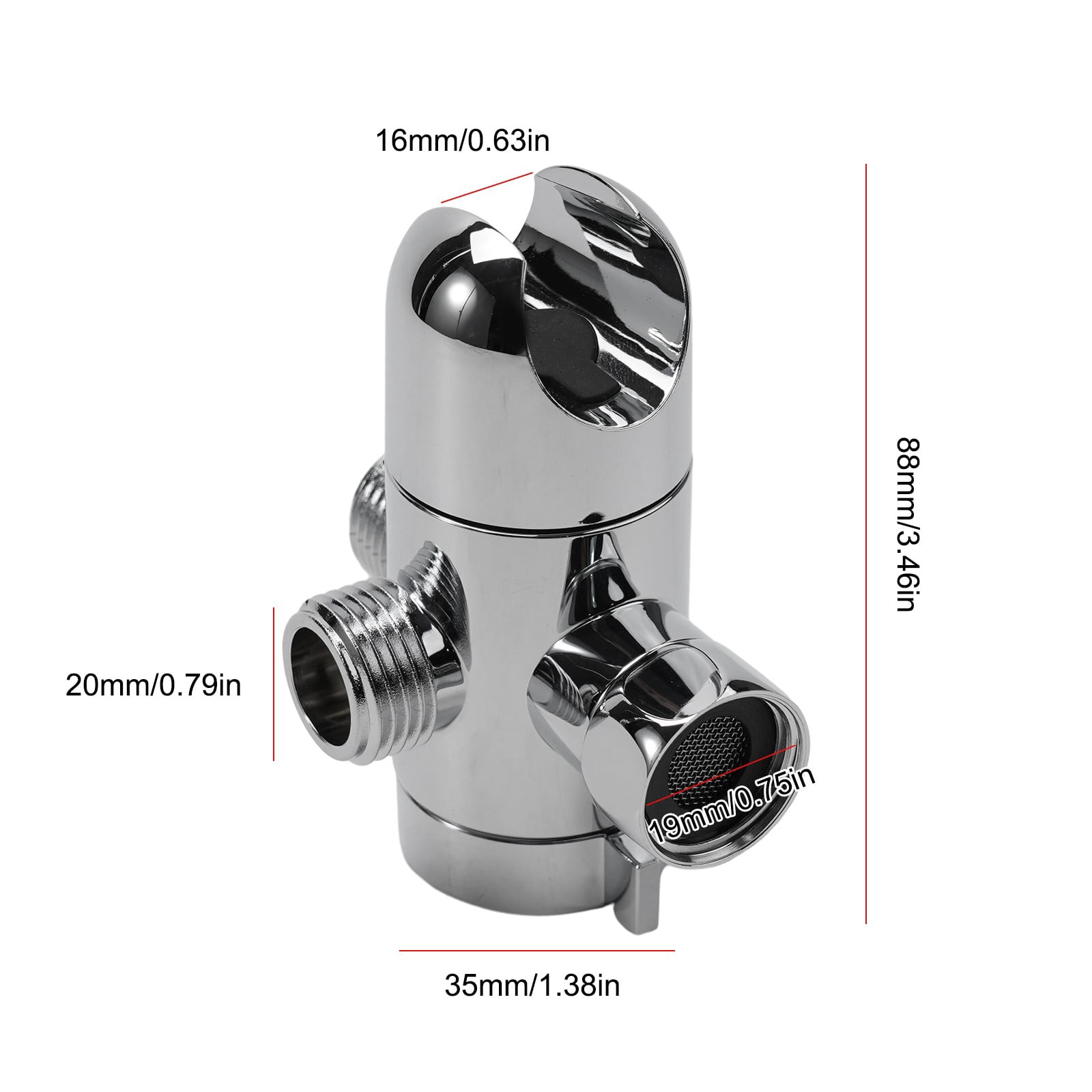 Abs Fix Bracket 3-Way Valve Sprayer Mount Shower Head Diverter Bathroom ...