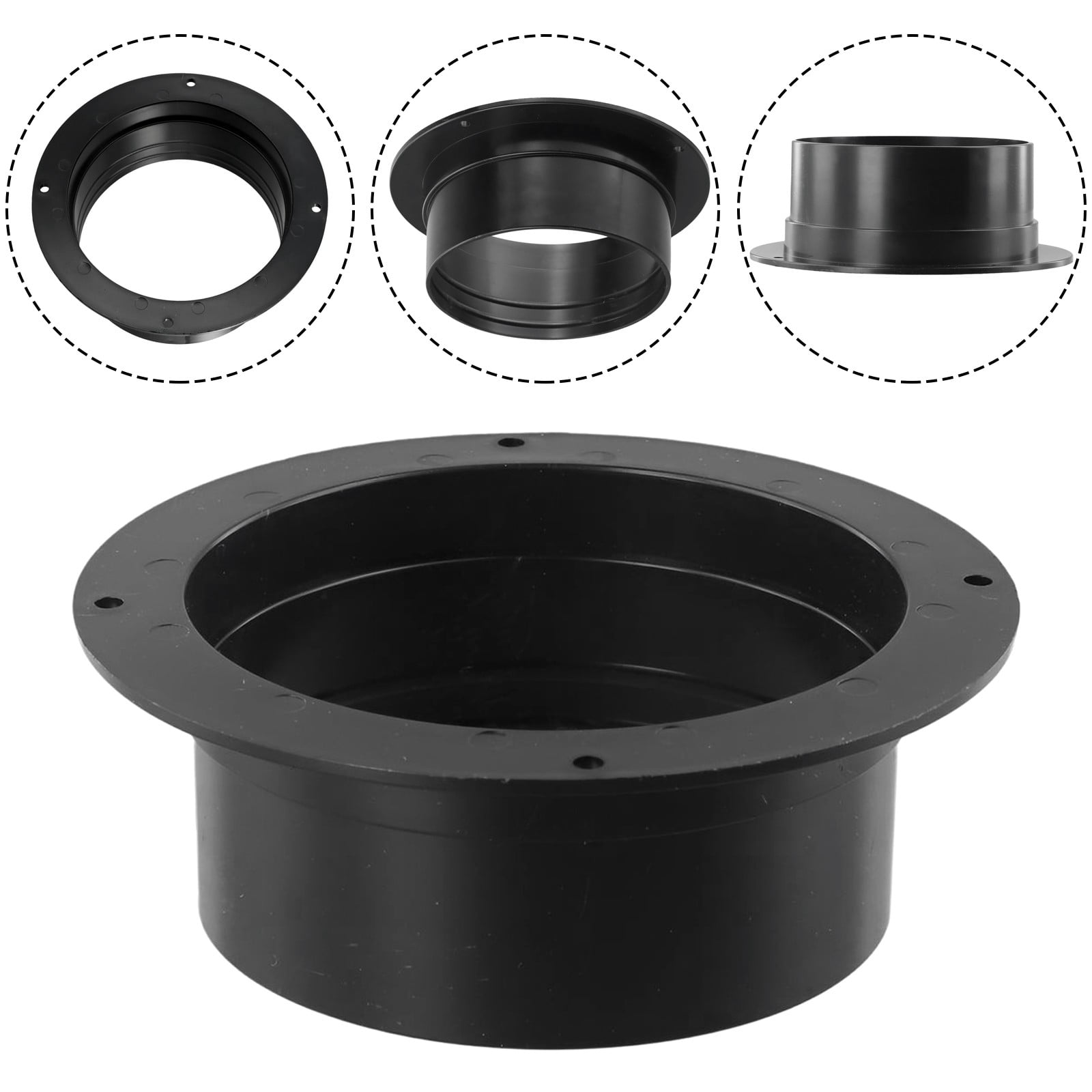Abs Straight Pipe Flange Ventilation Ducting Exhaust Pipe Connectors ...