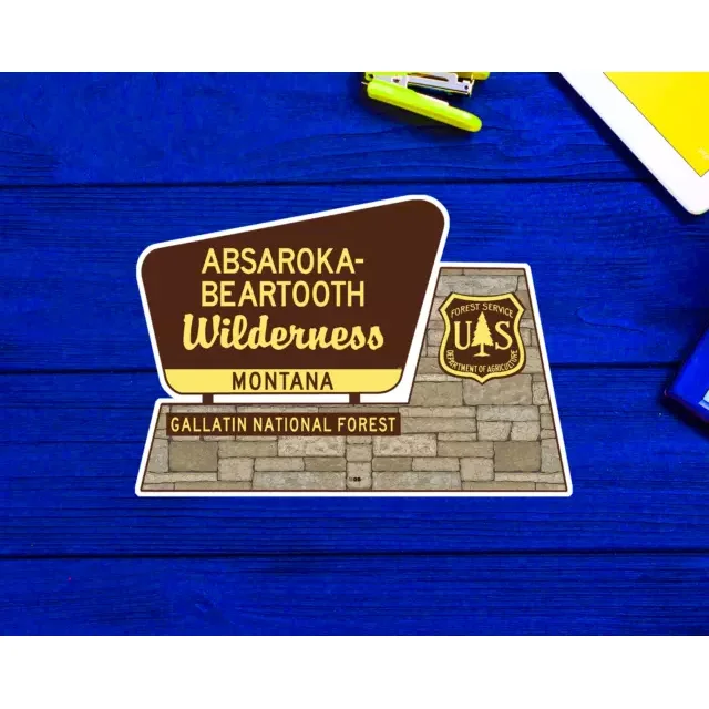 Absaroka Beartooth Wilderness Gallatin National Forest Montana Sign ...
