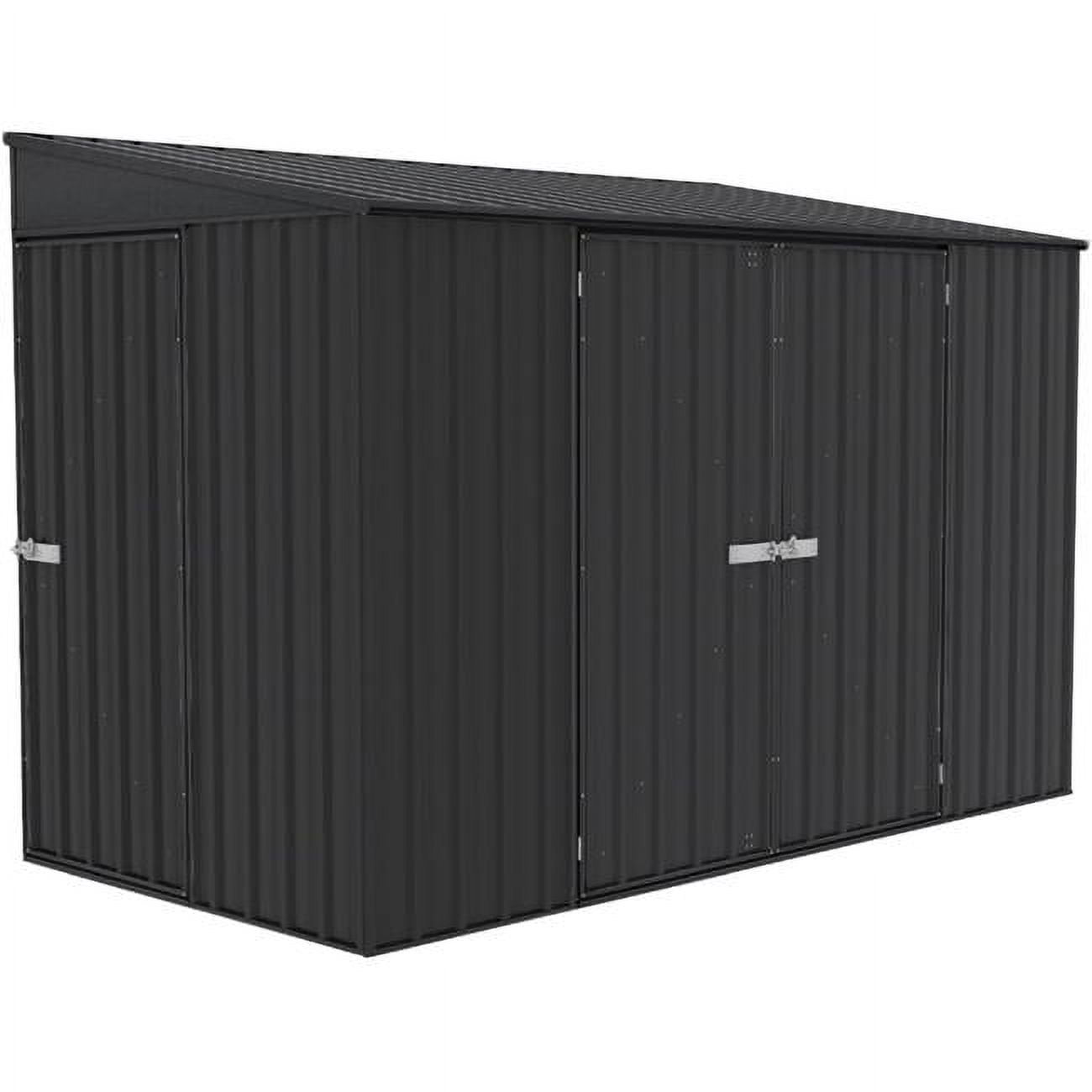 Absco Durango 10 Ft. x 5 Ft. Metal Bike Shed, Steel Utility Tool Shed ...