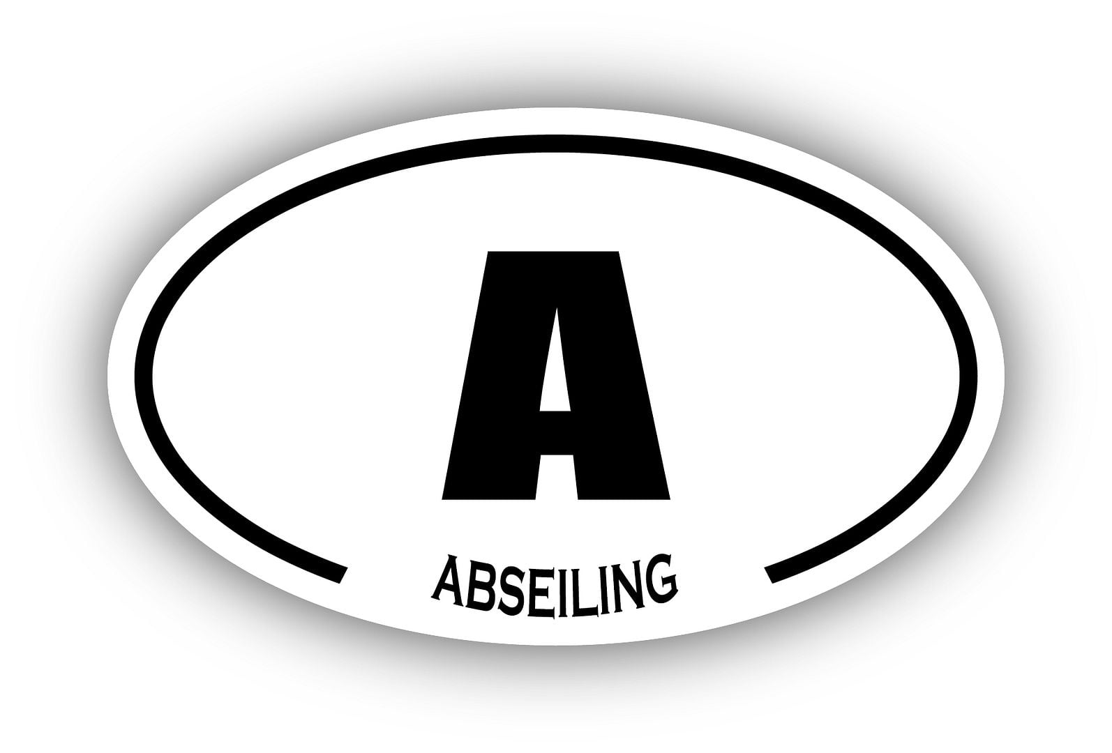Abseiling A Oval Bumper Sticker 3M Vinyl Decal 3 in x 5 in - Walmart.com