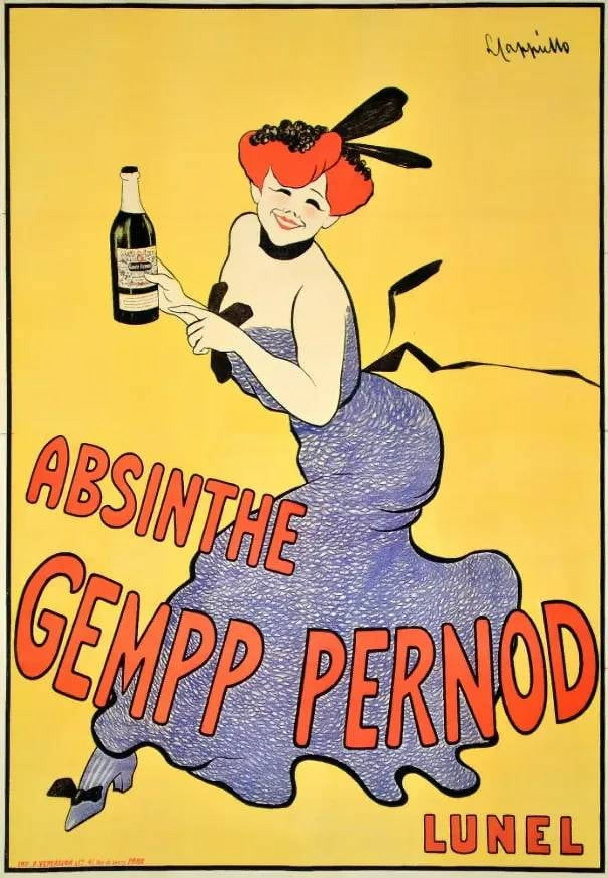 Absinthe Ad Decor Poster.Art Nouveau Design.Mancave Bar Home.Liquor ...