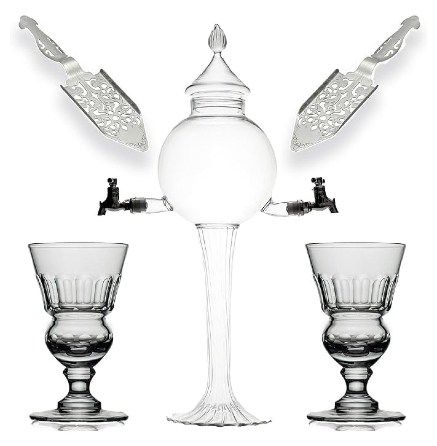 Absinthe Fountain Set - Glass Pearl Bubble Fountain Absinthe Set with 2 ...