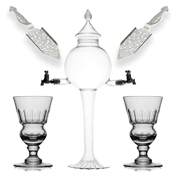 Absinthe Fountain Set - Glass Pearl Bubble Fountain Absinthe Set with 2 ...
