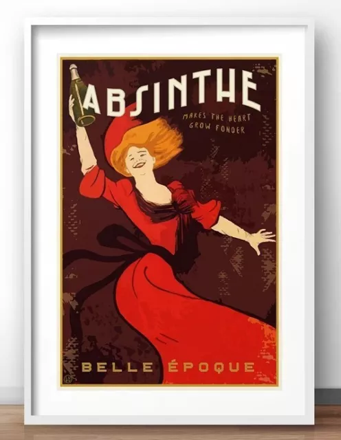 Absinthe French Vintage Poster, France Advertising Print, French ...
