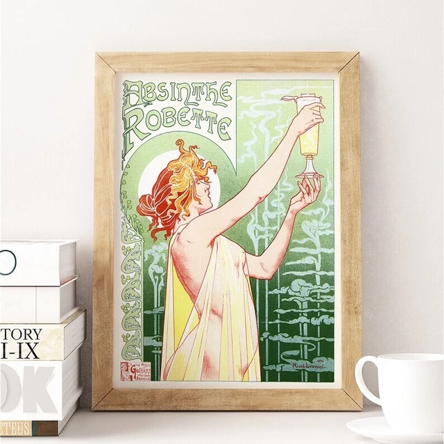 Absinthe Robette Art Nouveau 1896 By Henri Privat Livemont Vintage NO ...