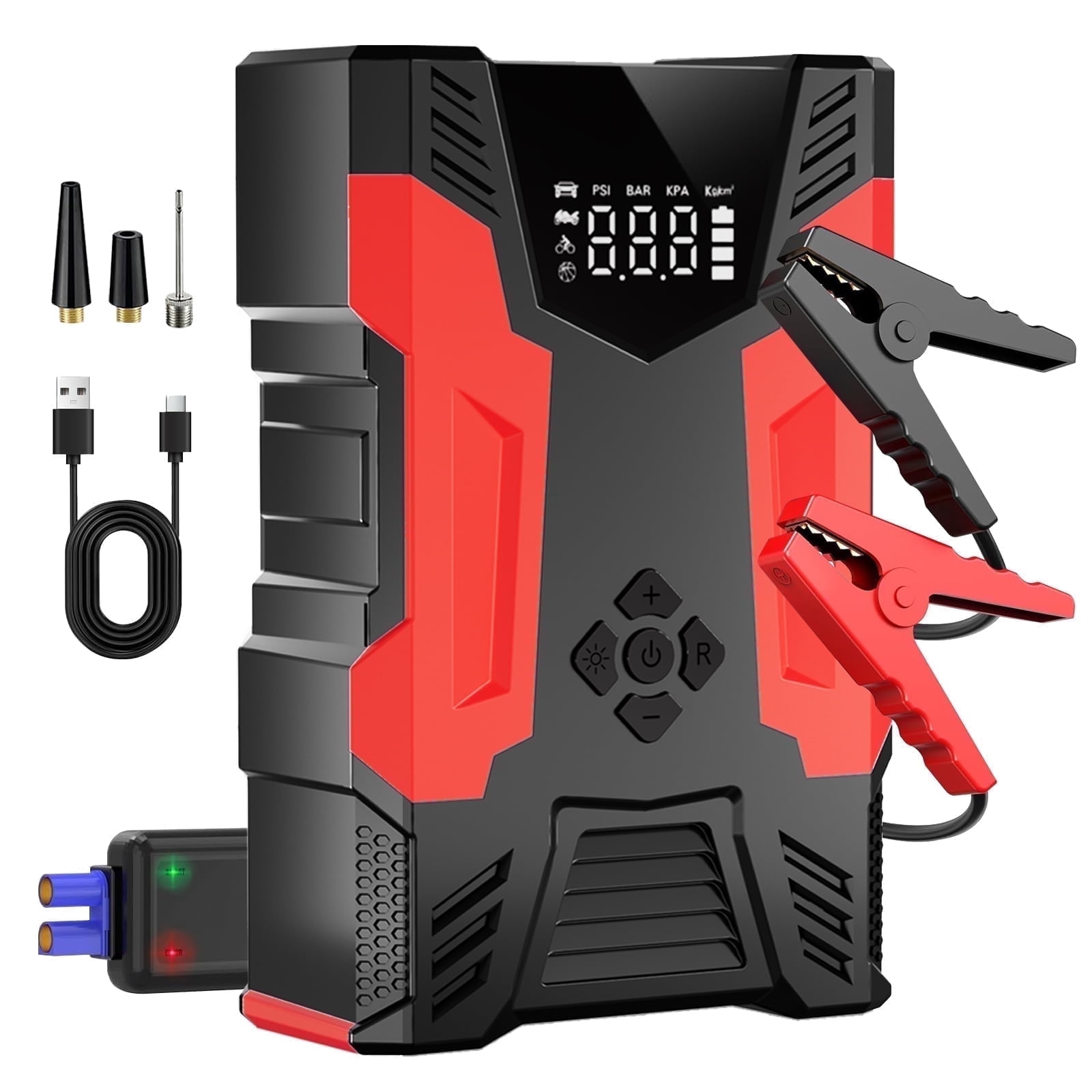 ATUPEN Car Jump Starter, 4000A Peak, 30000mAh Battery, Portable Tire ...