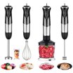 LINKChef Hand Blender, 7-in-1, 20-Speed, 800W, Stainless Steel Blades ...