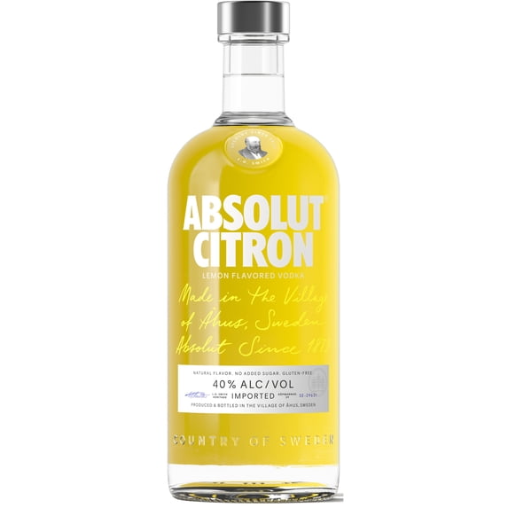 Absolut, Citron Flavored Vodka, 750 ml Bottle, 40% ABV - Walmart.com