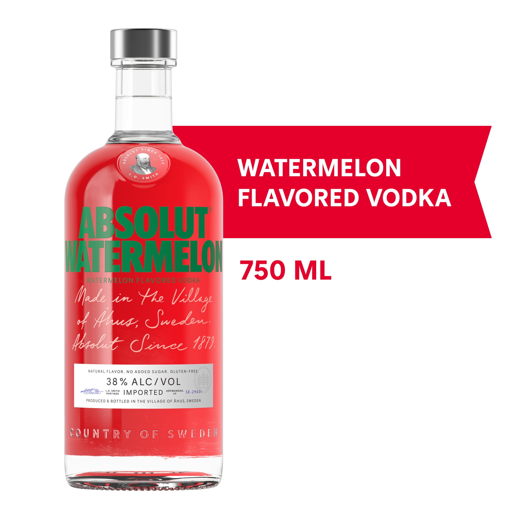 Absolut Watermelon Flavored Vodka, 750 mL Bottle, 38% ABV - Walmart.com