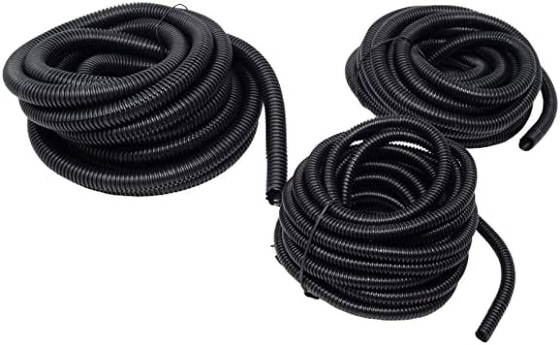 Absolute 3 Rolls 100 Feet Black 1/4" + 3/8" + 1/2" Split Loom Split ...