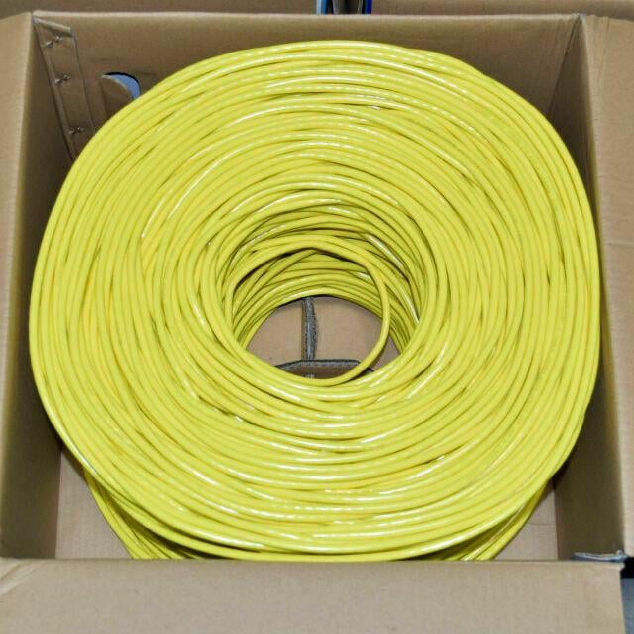 Absolute 500' Cat6 Ethernet Yellow Bulk Network Cable 23AWG 600Mhz UL ...