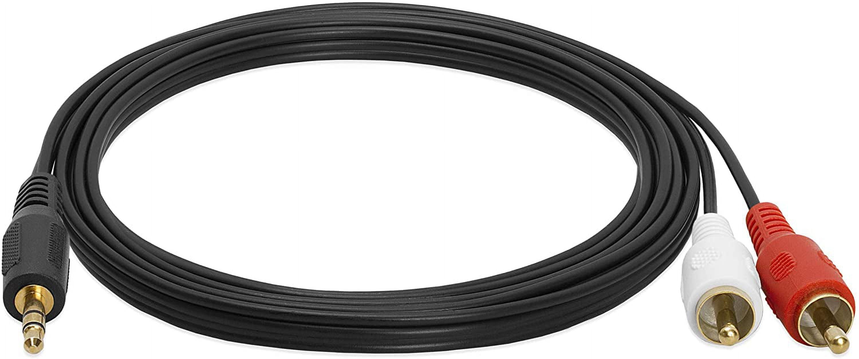 Absolute 6 Feet Y Cable Splitter 1-Mini Plug, 2-RCA Plugs - Walmart.com