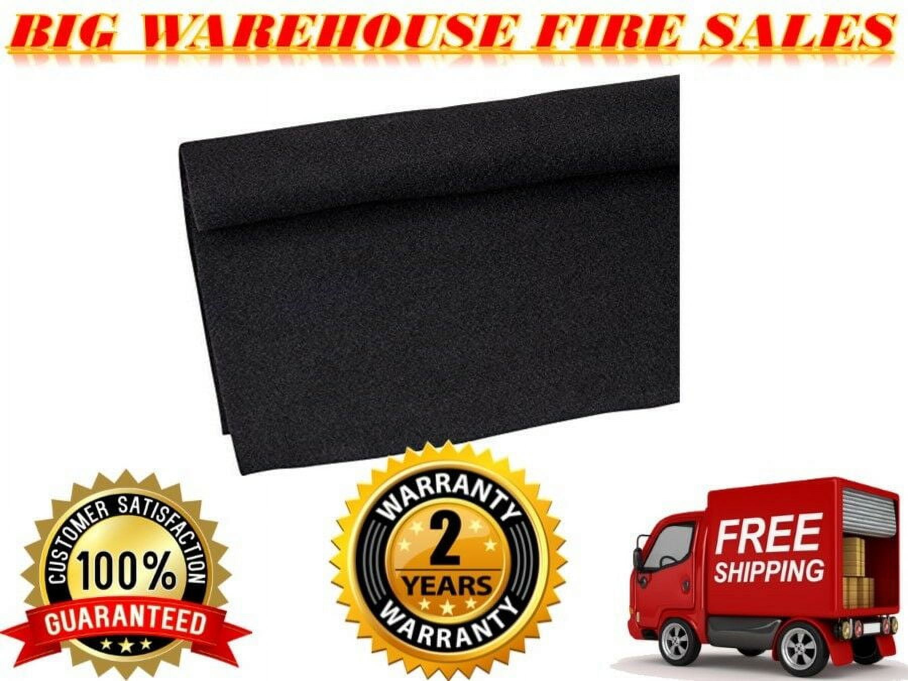 Absolute C20BK 20' Long 4' Wide Black Carpet for Speaker Sub Box Carpet ...