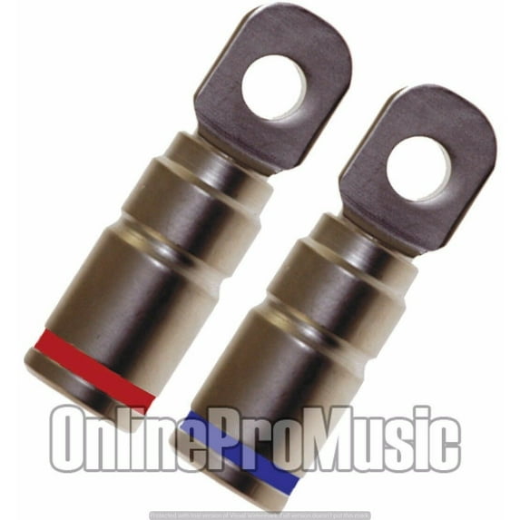 Absolute CRT100 Pair 1/0 Gauge Chrome Set Screw Ring Terminals(CRT100R ...