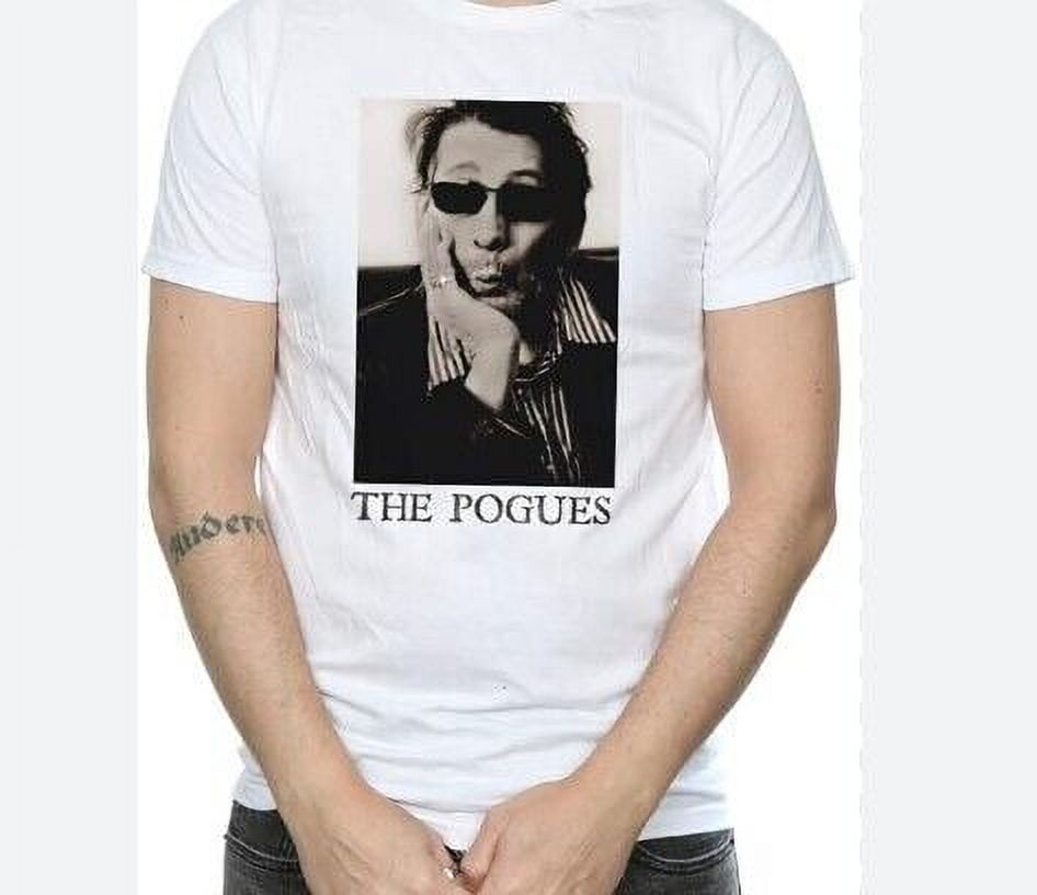 Absolute Cult The Pogues Men's Shane Photo T-Shirt White Color ...