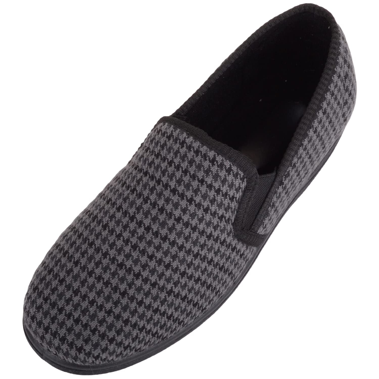 Absolute Footwear Mens Slip On Checked Winter Indoor Slippers with Twin ...