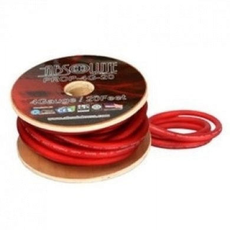 Absolute PROP0G20RD Pro Series 20 Feet 1/0 Gauge Red Ultra Flexible ...