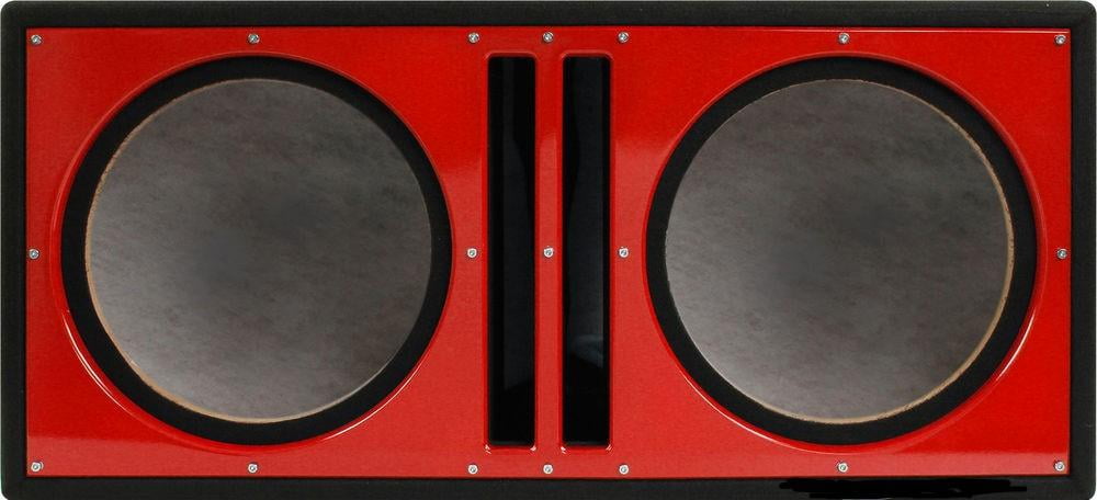 Absolute Pdeb10rd (Red/black) Dual 10", 3/4" MDF Twin Port Subwoofer ...