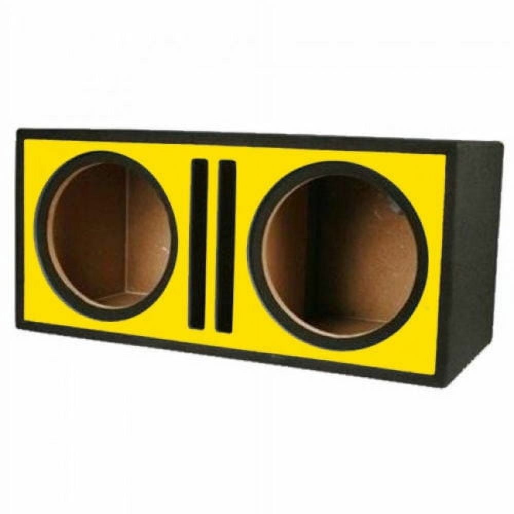Absolute Pdeb10ye (Yellow/black) Dual 10", 3/4" Twin Port Subwoofer ...