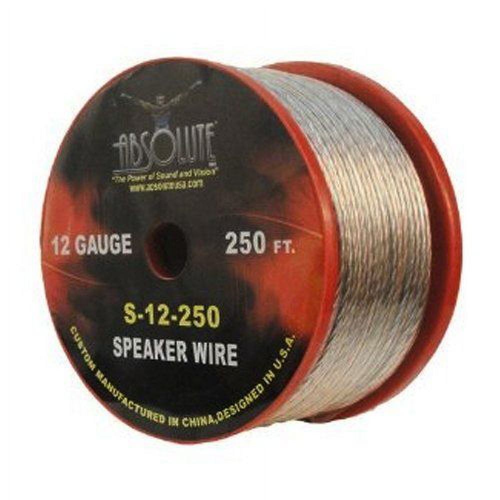 Absolute S12250 12 Gauge 250 feet Spool Speaker Wire - Walmart.com