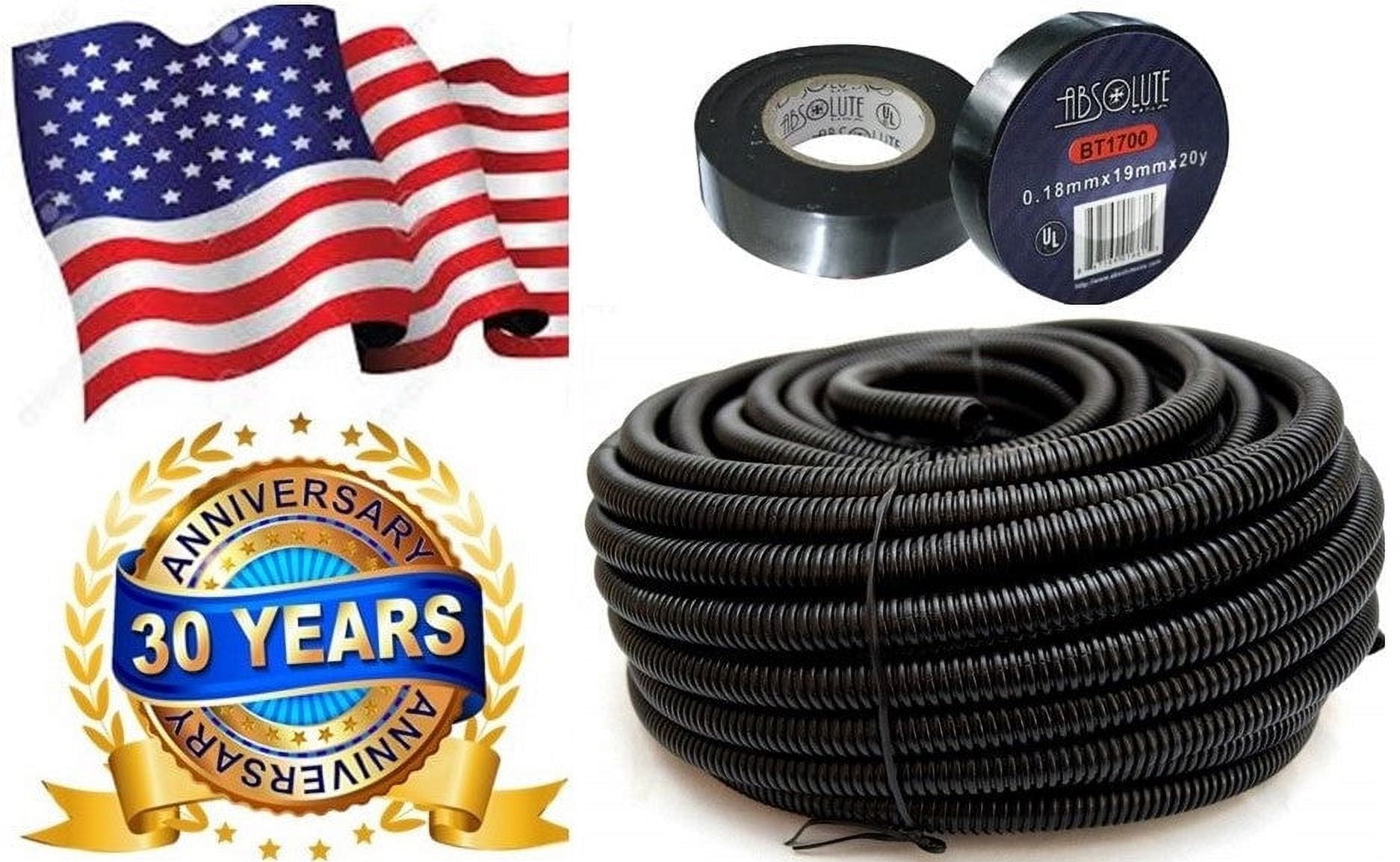 Absolute SLT14 20' 1/4" split loom wire tubing hose cover auto home ...