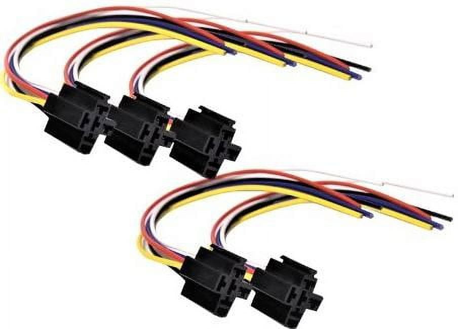 Absolute SRS155-5 5 Set 5-Pin 12 VDC Relay Socket Interlocking Style ...