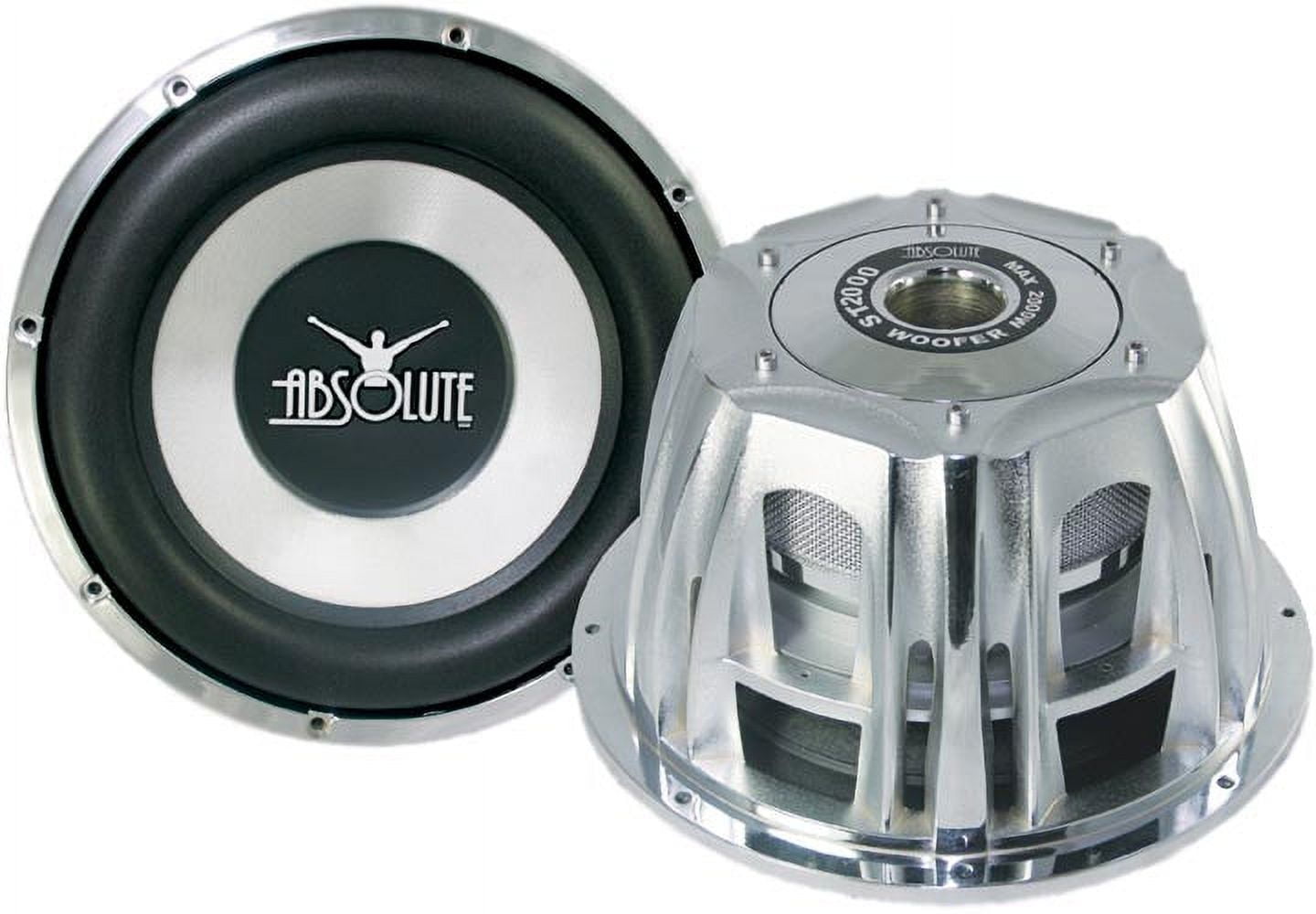 Absolute Strike ST-1500 2000 Watt 10" Dual 4-Ohm Bass Car Audio ...