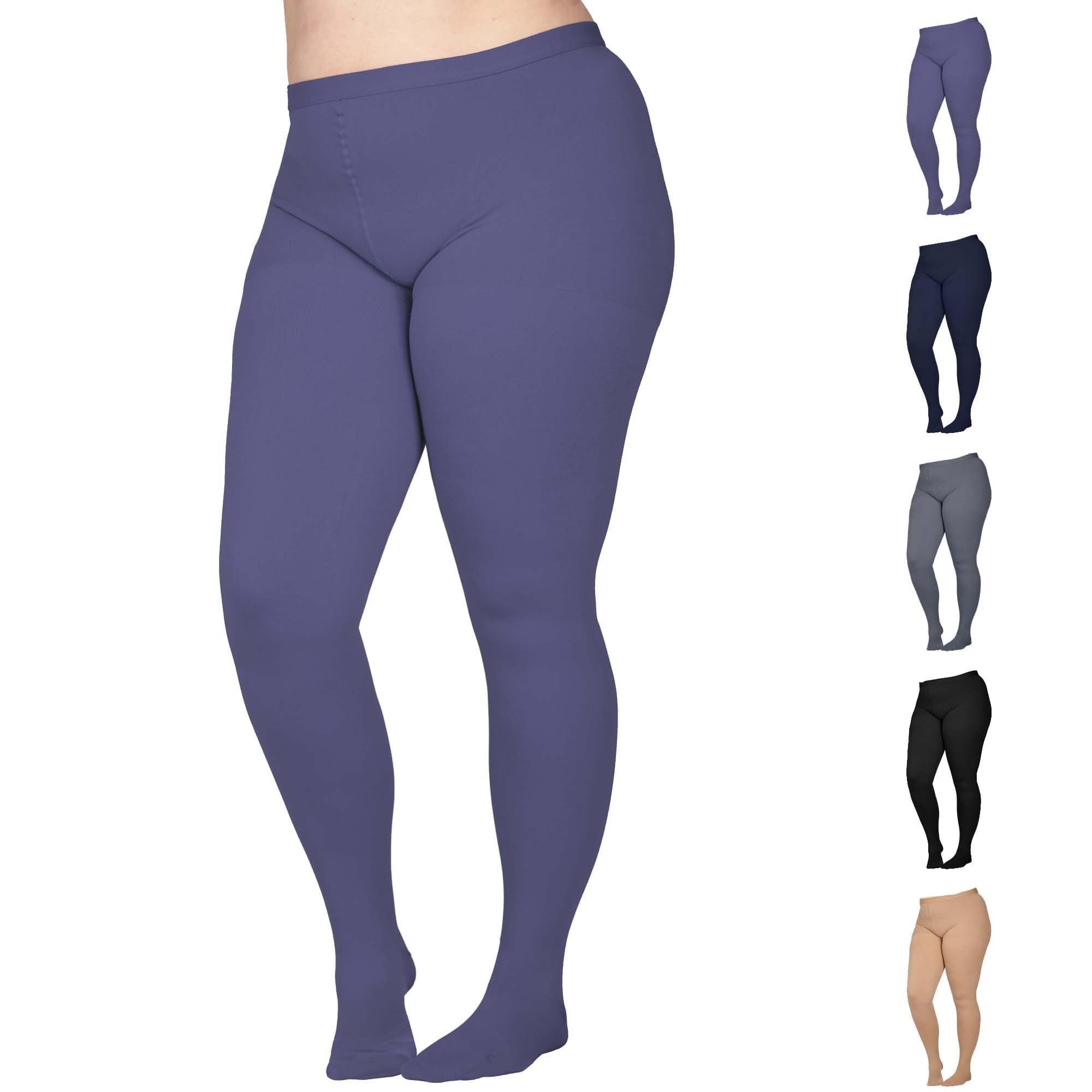 Absolute Support Opaque Women Compression Tights 20-30mmHg Purple, 5X ...