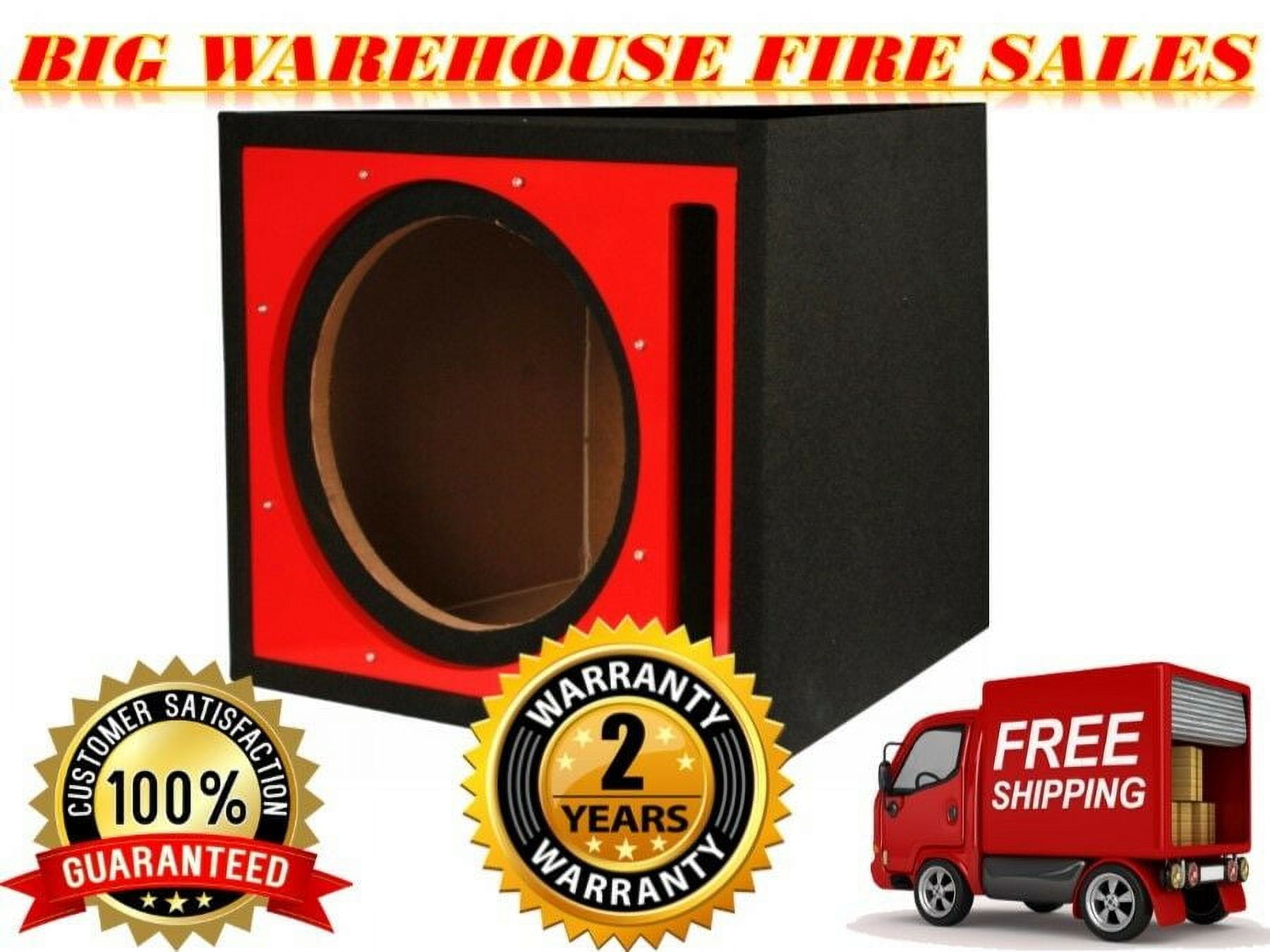 Absolute USA 10" Single MDF Slot Ported Vented Subwoofer Enclosure ...