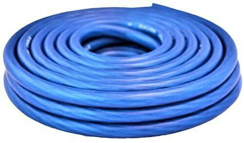 Absolute USA 8 Gauge CCA OFC Blue See Through Primary Power Cable Wire ...