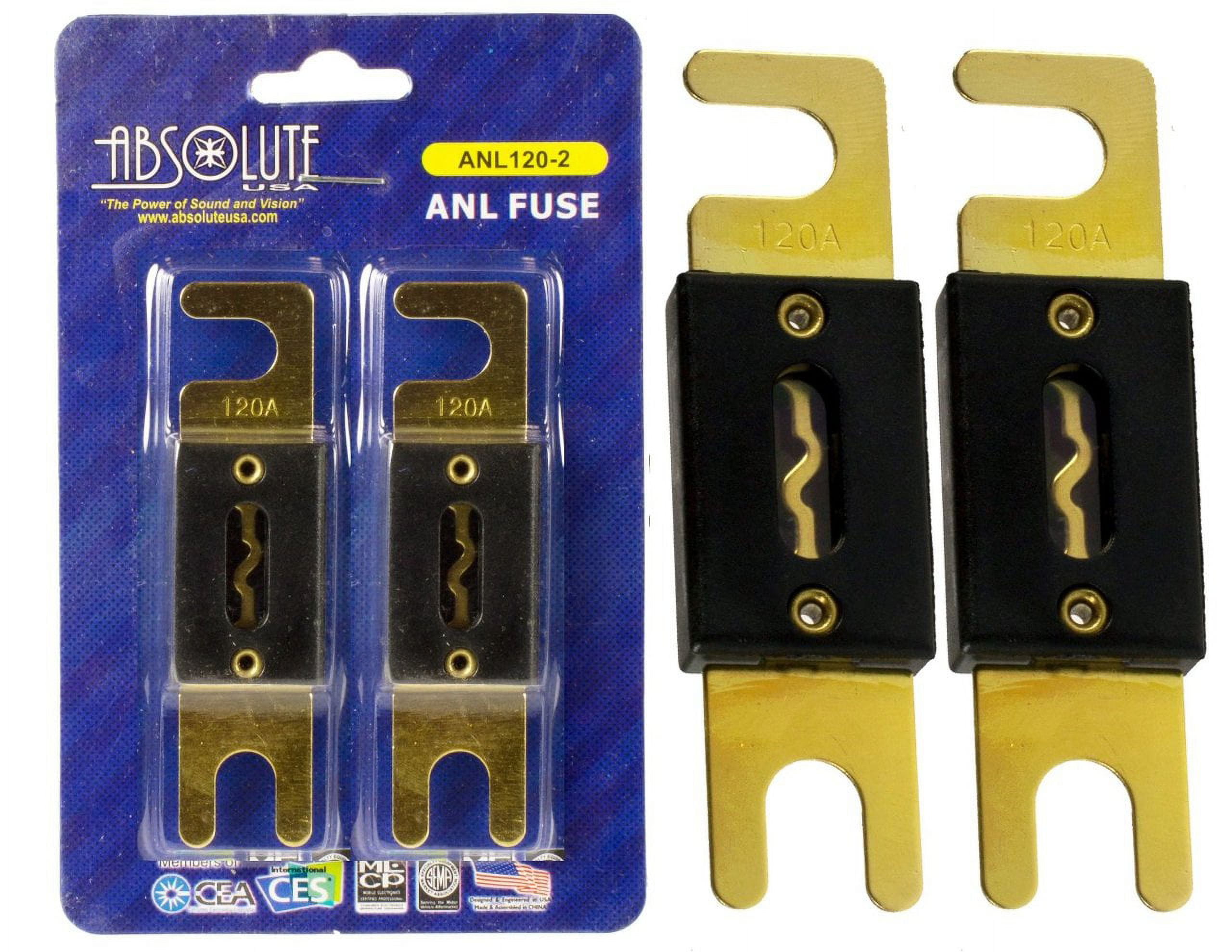 Absolute USA ANL120-2 2 Pack ANL 120 Amp Gold Plated Fuse - Walmart.com