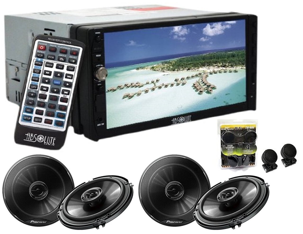 Absolute USA DD-3000 7-Inch Double Din Multimedia DVD Player With 2 ...