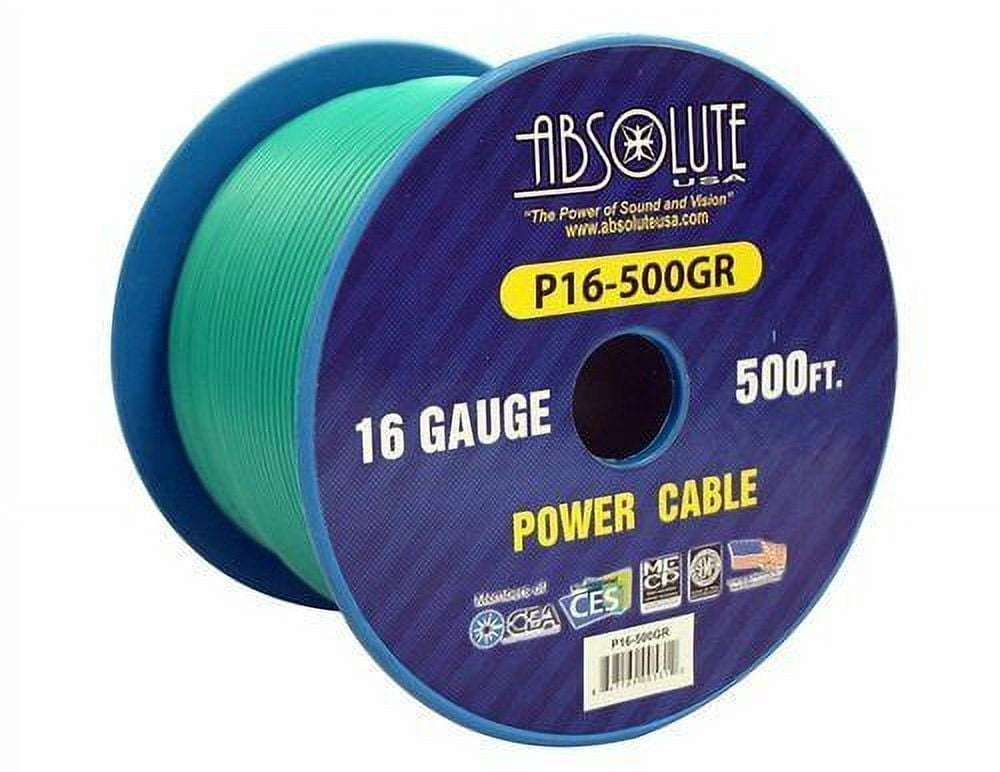 Absolute USA P16-500GR 16 Gauge 500-Feet Spool Primary Power Cable ...