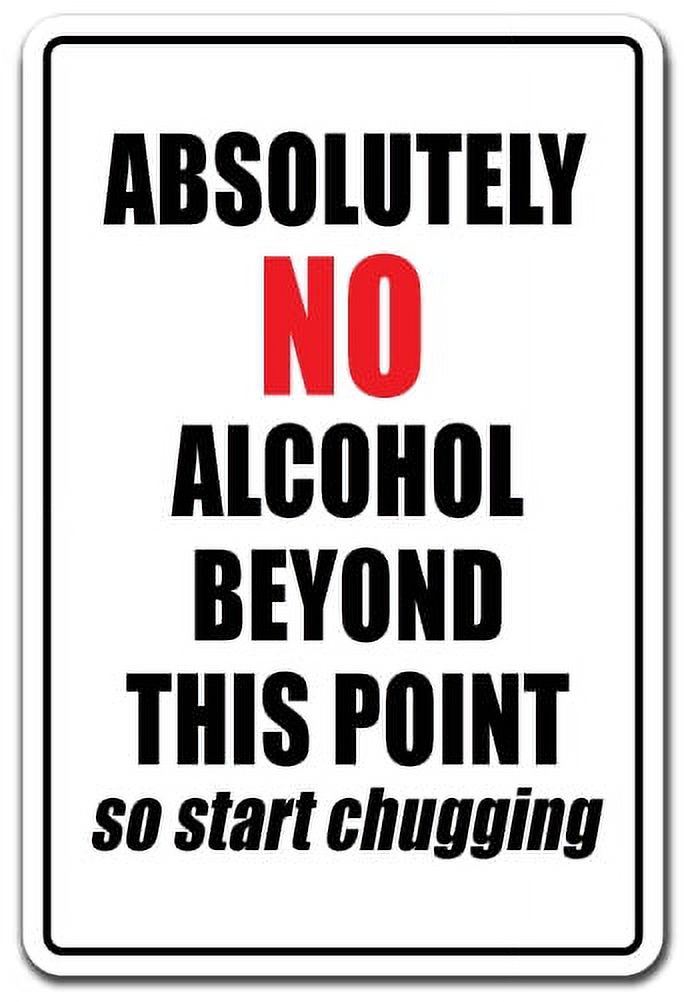 Absolutely No Alcohol [3 Pack] of Vinyl Decal Stickers | 3.3" X 5 ...