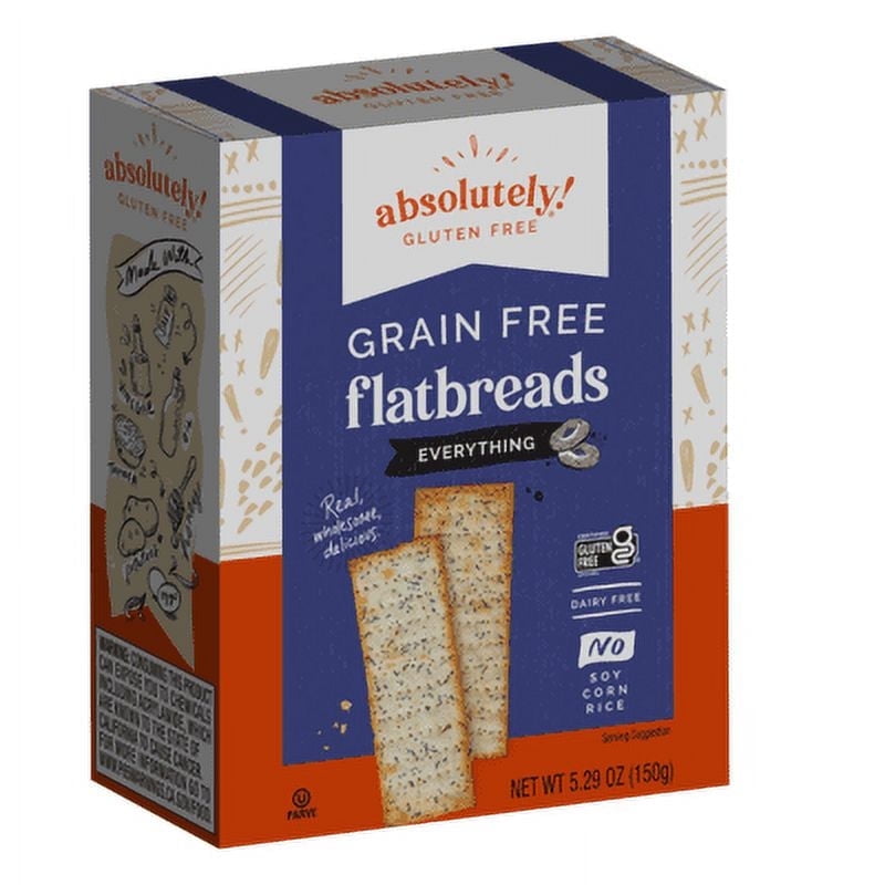 Absolutely Gluten Free Flatbread Everything 5.29 oz Pack of 3 - Walmart.com