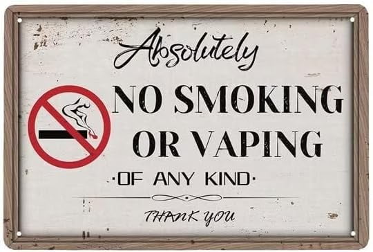 AociSuki Absolutely No Smoking Vaping of Any Kind Designer Metal Tin ...