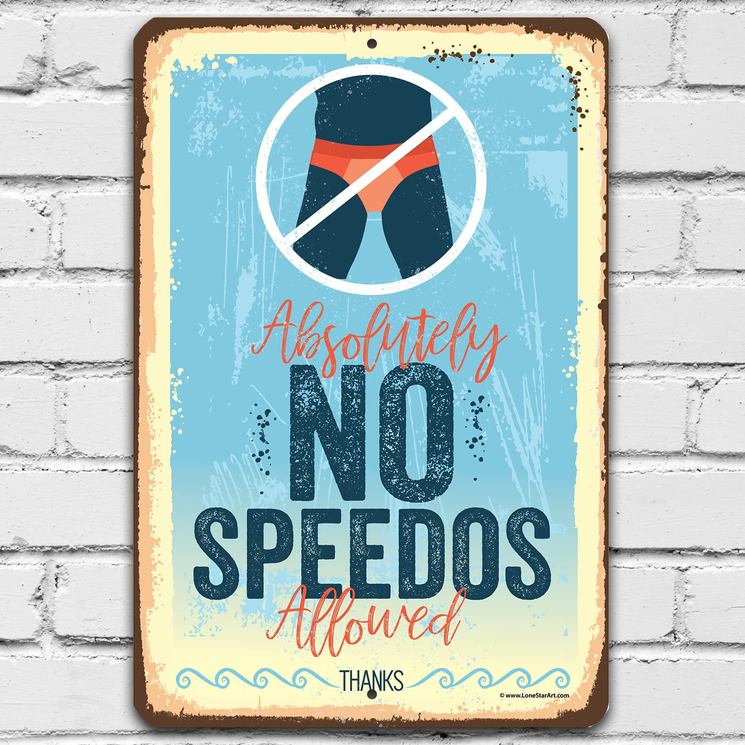 Absolutely No Speedos Allowed - Funny Pool Signs, Pool Rules Outdoor ...